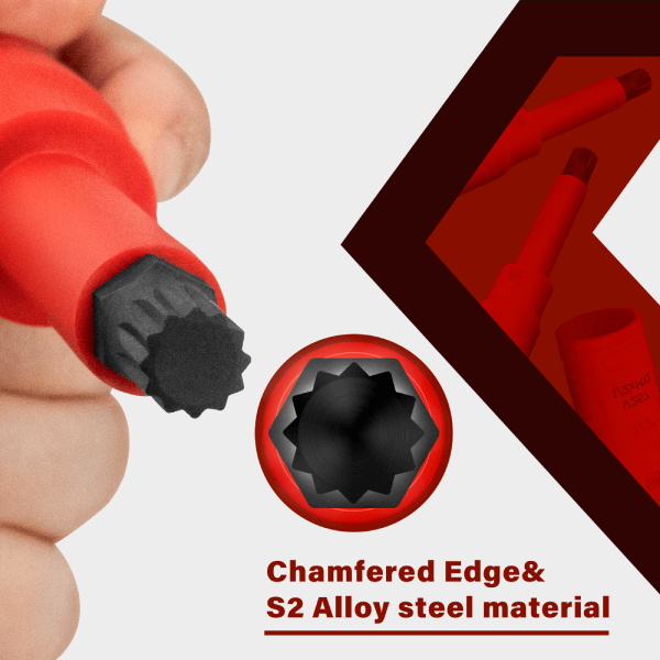 Internal Double Hex Socket For 1/2" drive 1000V insulation VDE | MACFIX